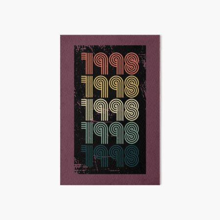 "Vintage 1998 Classic 1998 Retro 1998 Birth Year" Art Board Print for ...