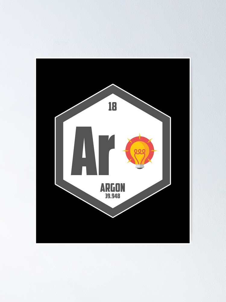 "Argon Chemical Element Periodic Table Gift" Poster by TTFMerch | Redbubble