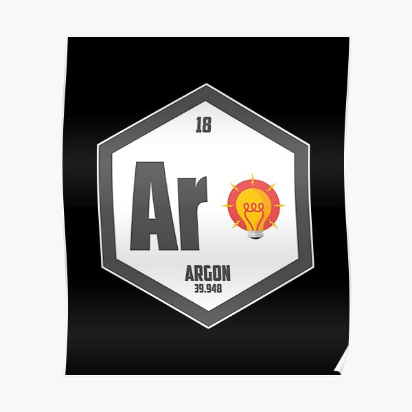 "Argon Chemical Element Periodic Table Gift" Poster by TTFMerch | Redbubble
