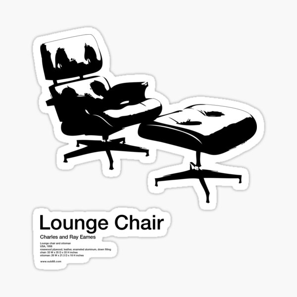 "Lounge Chair ///" Sticker for Sale by sub88 | Redbubble