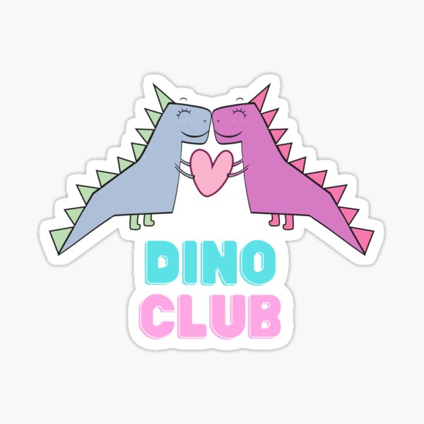 "Dino Club Lovers" Sticker for Sale by crazyyapiart | Redbubble