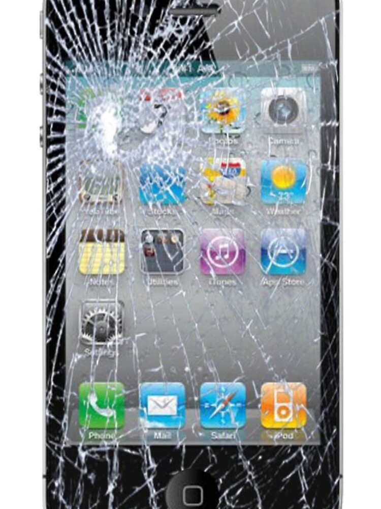 "Broken Phone Screen" iPhone Case for Sale by brzt | Redbubble
