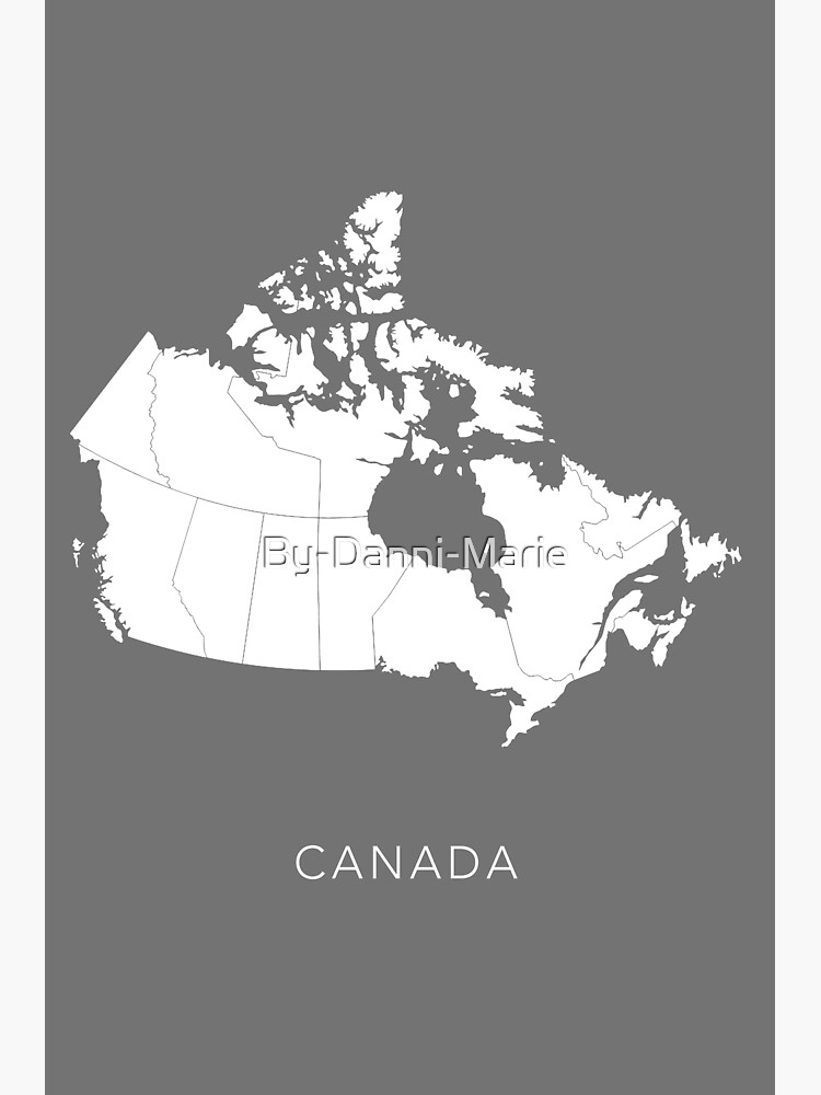 "Contemporary Grey Map of Canada" Sticker for Sale by By-Danni-Marie ...