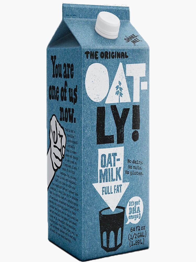 "Oatly." Sticker for Sale by Taheli23 | Redbubble