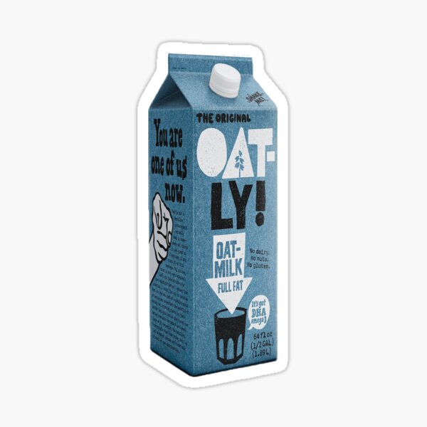 "Oatly." Sticker for Sale by Taheli23 | Redbubble