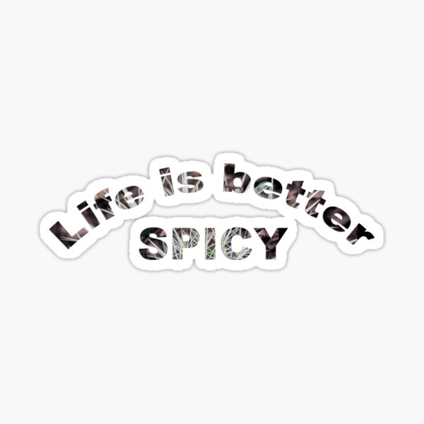 "LIFE SPICY" Sticker by WadjeTLinked3 | Redbubble