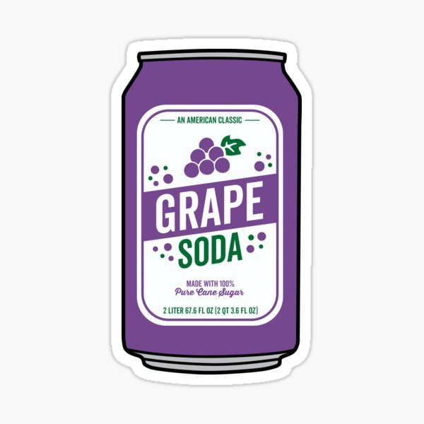 "Grape Soda Can Retro Vintage Pop Art" Sticker for Sale by DetourShirts ...
