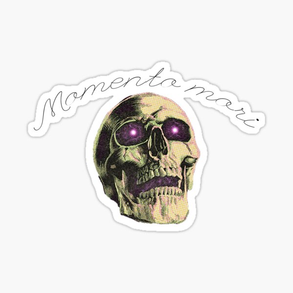 "Momento mori - Sticker" Sticker for Sale by BandEllington | Redbubble