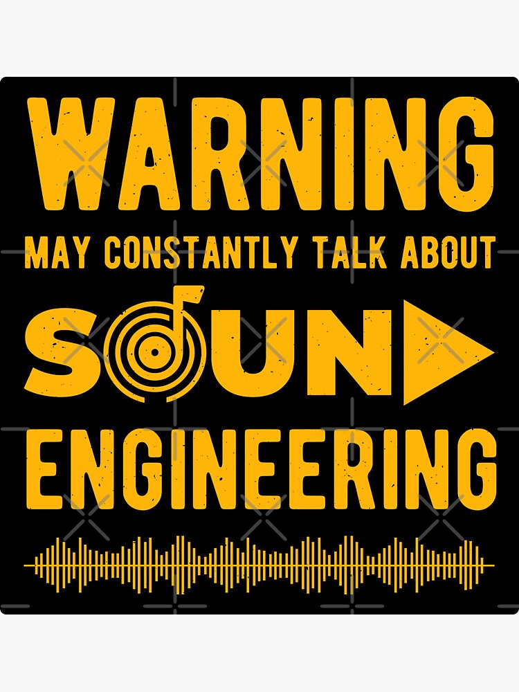 "Funny Sound Engineer" Sticker by artworkbyrihen | Redbubble