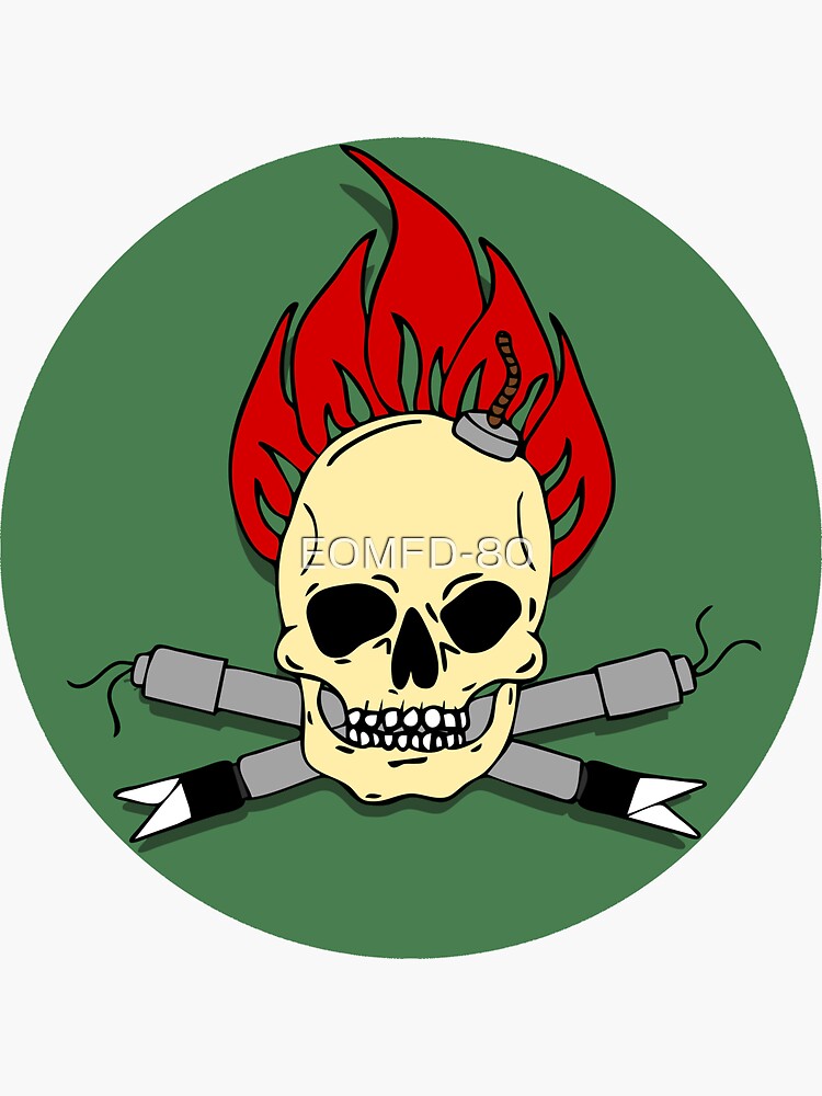 "EOD Skull" Sticker for Sale by EOMFD-80 | Redbubble