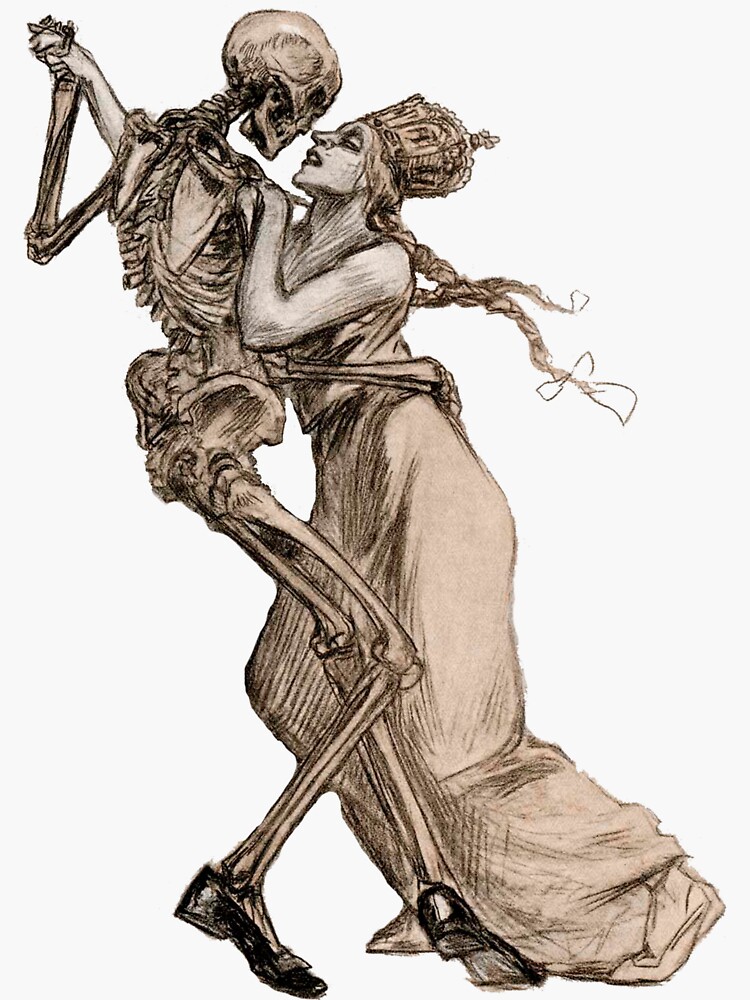 "Lady Dancing With Skeleton (The German Tango), by Louis Raemaekers ...
