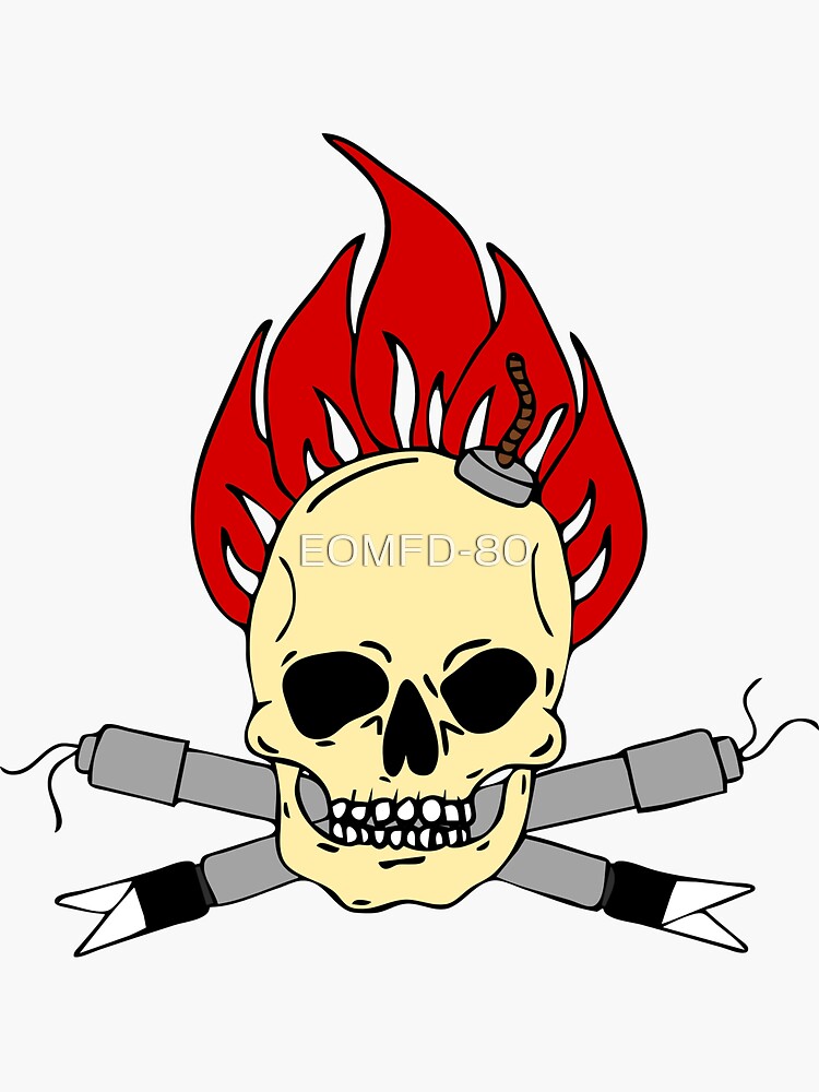 "EOD Skull" Sticker for Sale by EOMFD-80 | Redbubble
