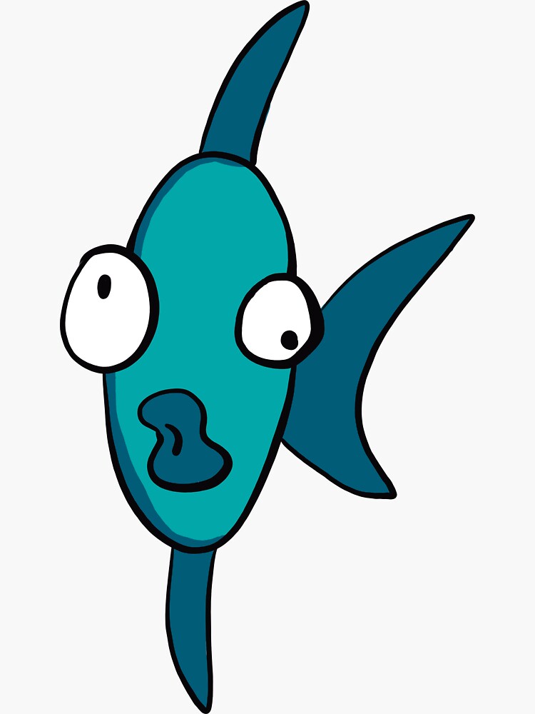 "I am confusion fish" Sticker for Sale by Confused-Fish | Redbubble