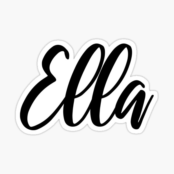 Sticker « Calligraphie d'écriture manuscrite Ella Name », par ...