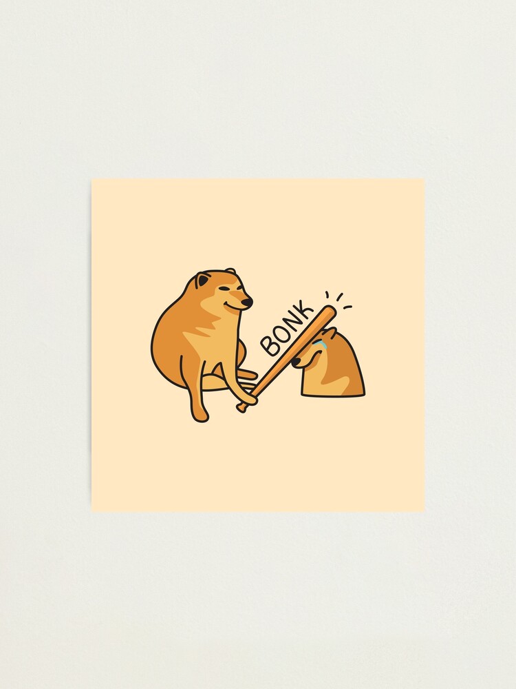 "Cheems Bonk Dog" Photographic Print by renroku | Redbubble