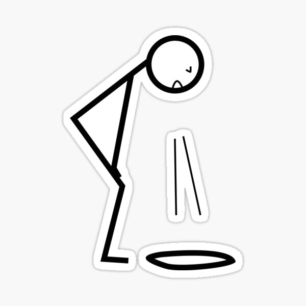 "Stickman sick" Sticker for Sale by Odd-Spot | Redbubble