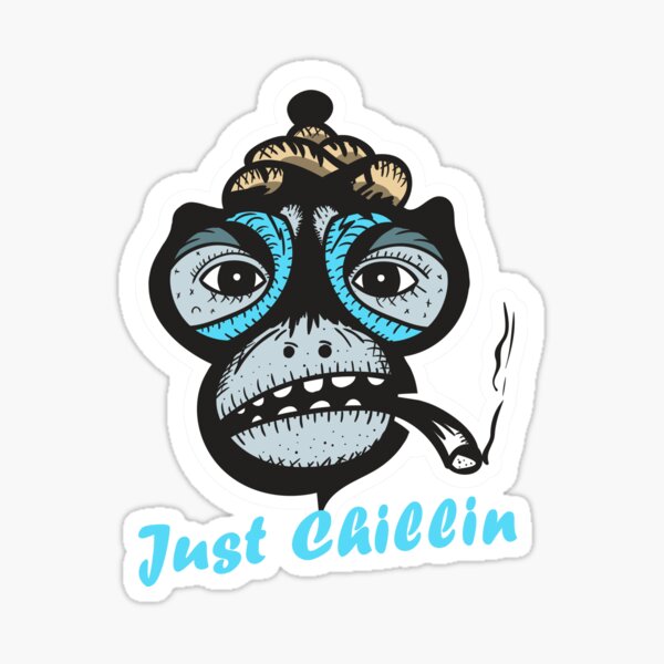 "Chillin Monkey Meme" Sticker by ZuLa-Store | Redbubble