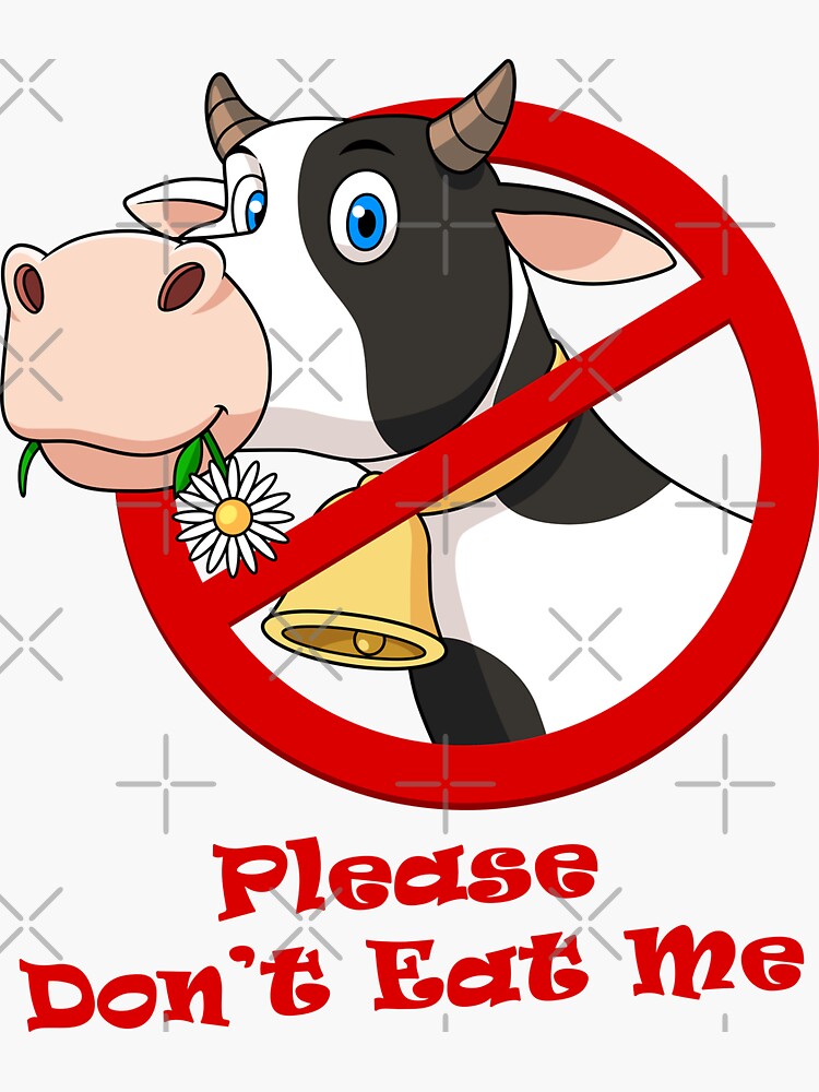 "Vegan Cow Meme" Sticker by ZuLa-Store | Redbubble