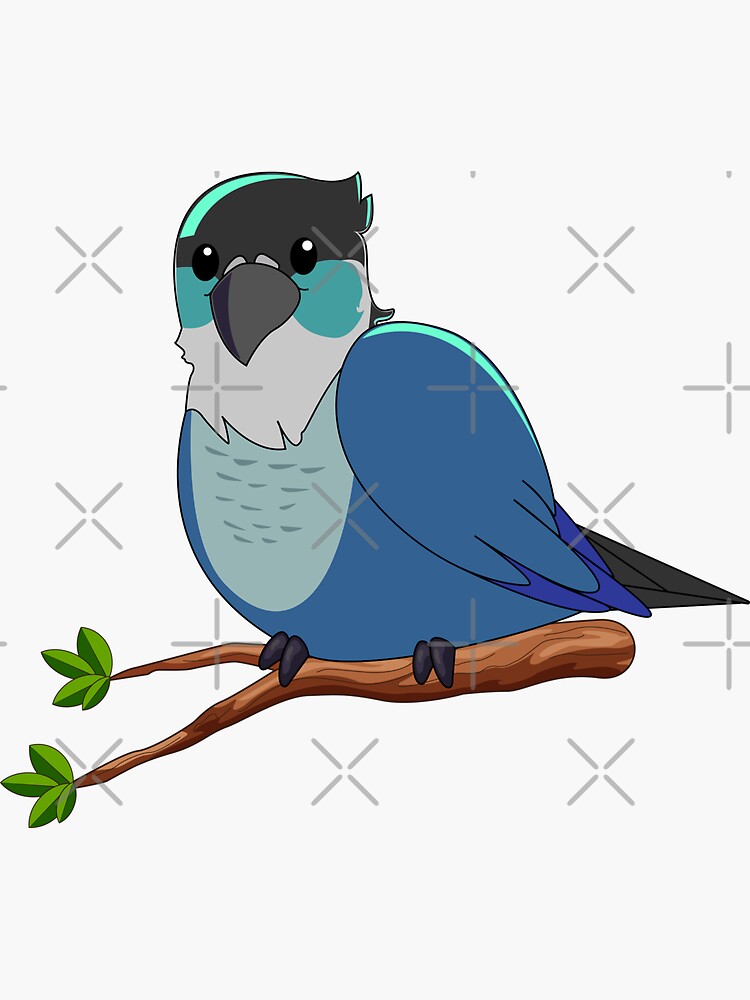 "Jaiden animations cute bird on a leaf, parrot watching you funny ...