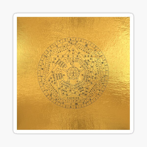 "Sigillum Dei GOLD Aemeth Seal of God, Signum Dei Vivi, Magical Diagram ...