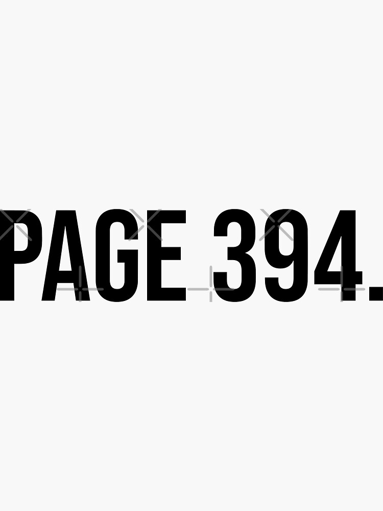 "Page 394" Sticker for Sale by MerlinTea | Redbubble