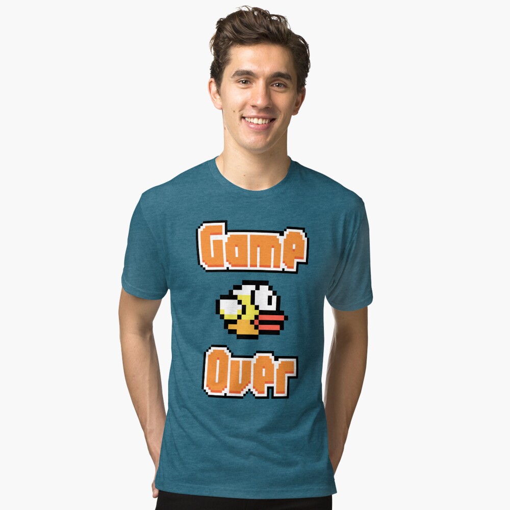 "Flappy Bird Game Over" Sticker for Sale by WickedCool | Redbubble