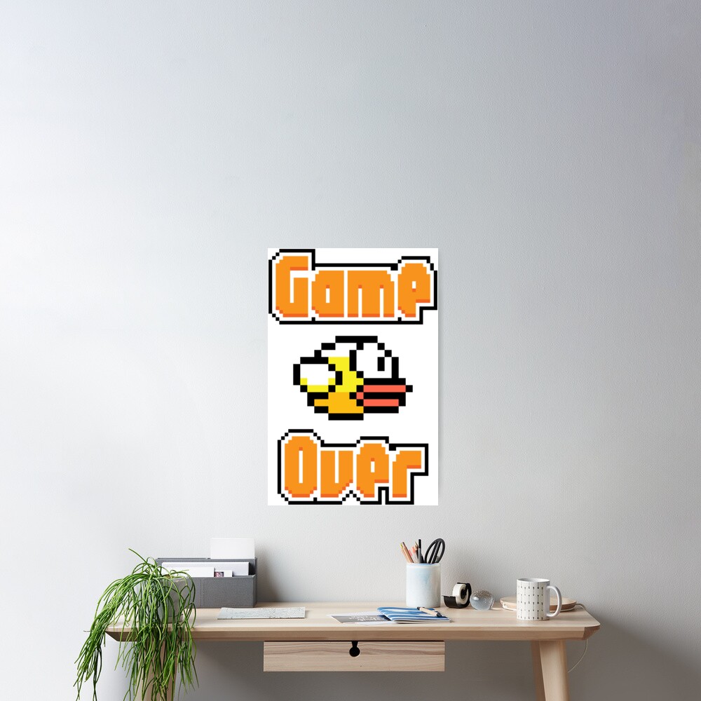 "Flappy Bird Game Over" Poster for Sale by WickedCool | Redbubble