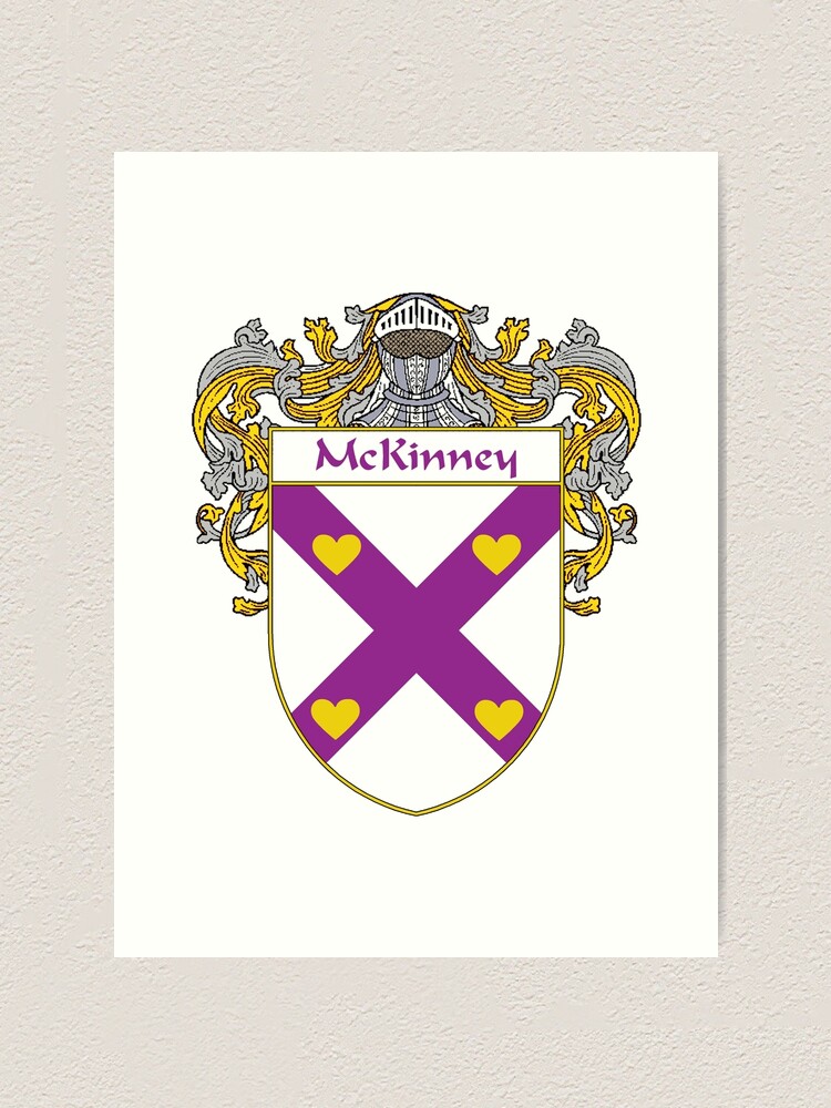 "McKinney Coat of Arms/Family Crest" Art Print by IrishArms | Redbubble