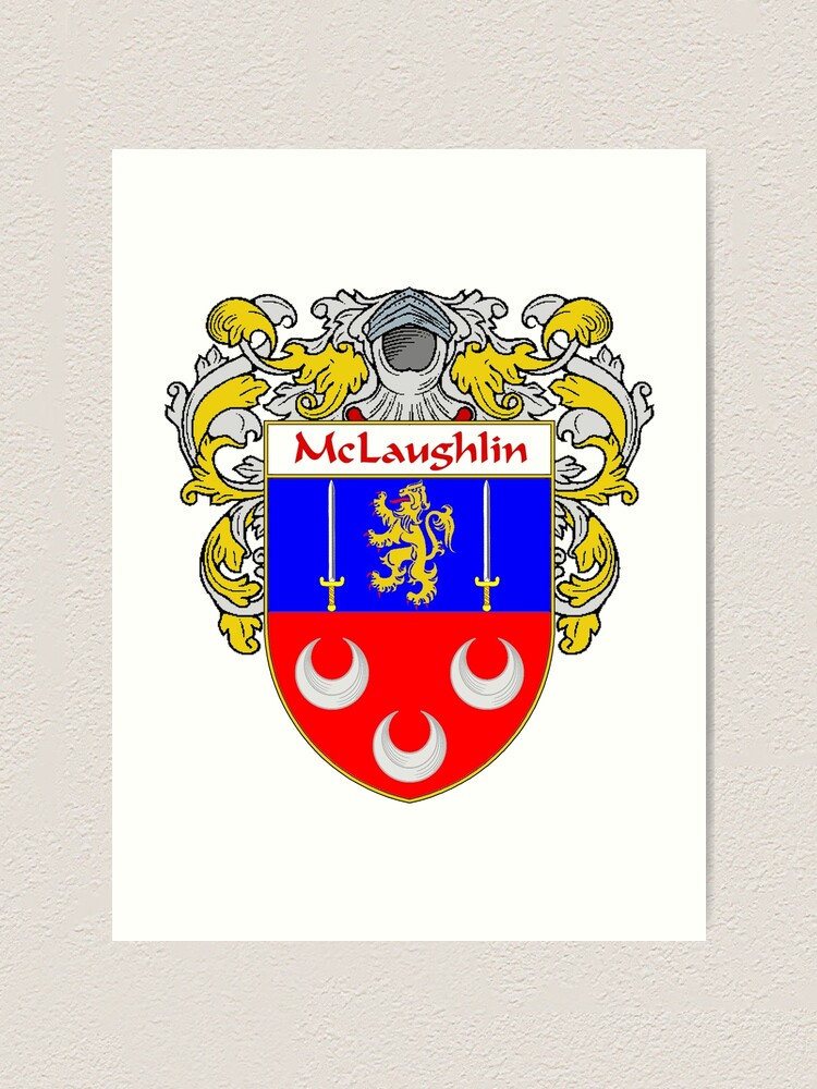 "McLaughlin Coat of Arms/Family Crest" Art Print for Sale by IrishArms ...