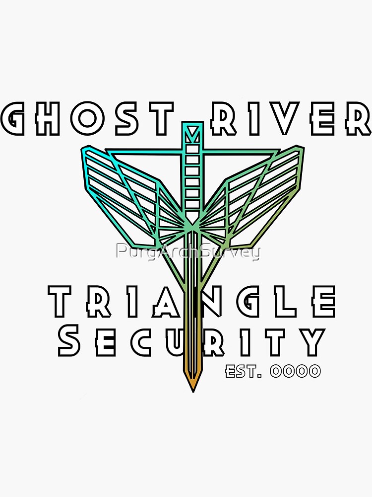 "Ghost River Triangle Security" Sticker for Sale by PurgArchSurvey ...