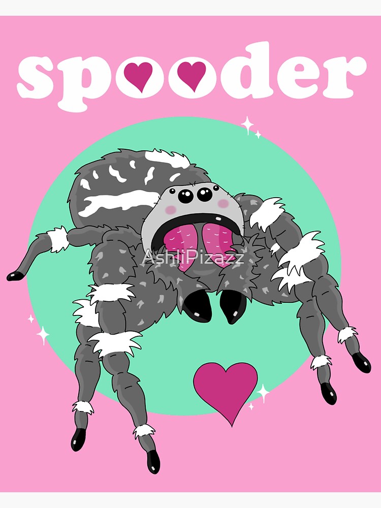 "Jumping Spider - Cute Spooder!" Sticker for Sale by AshliPizazz ...