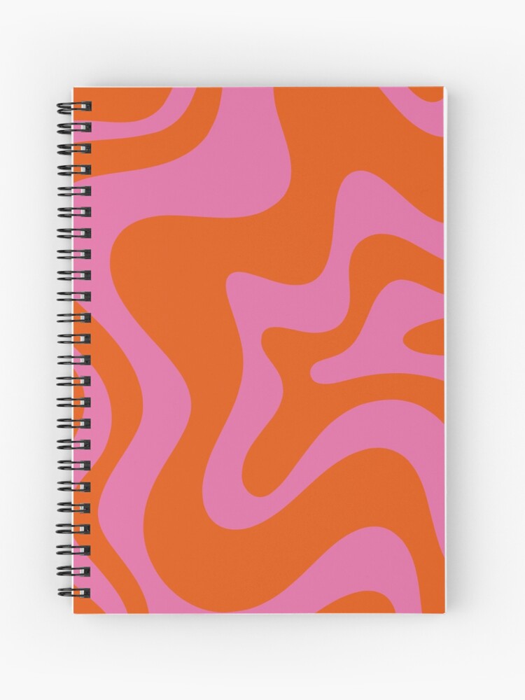 "Retro Liquid Swirl Abstract Pattern in Red Orange and Hot Pink ...