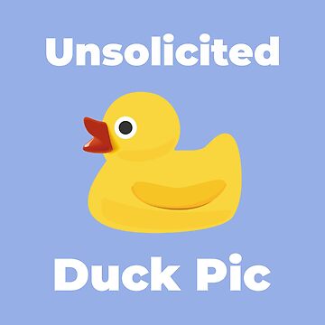 "Unsolicited Duck Pic" Sticker for Sale by FreeWillDesign | Redbubble