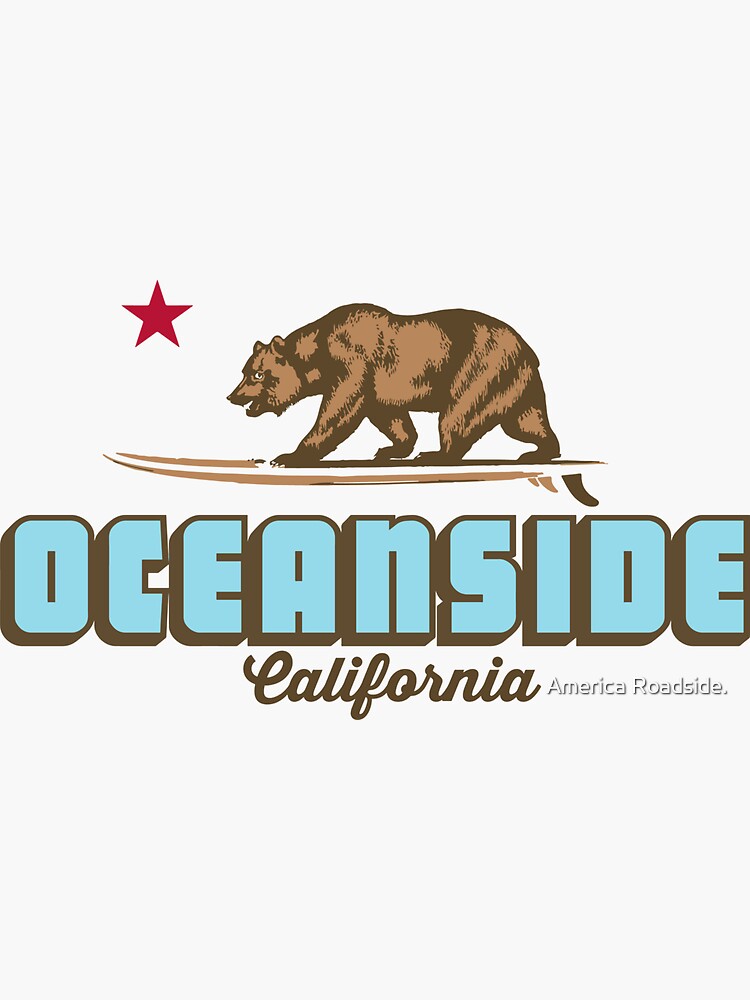 "Oceanside - California." Sticker by ishore1 | Redbubble