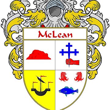 "McLean Coat of Arms/Family Crest" Sticker for Sale by William Martin ...