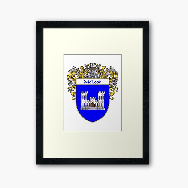 "McLeod Coat of Arms/Family Crest" Framed Art Print for Sale by ...