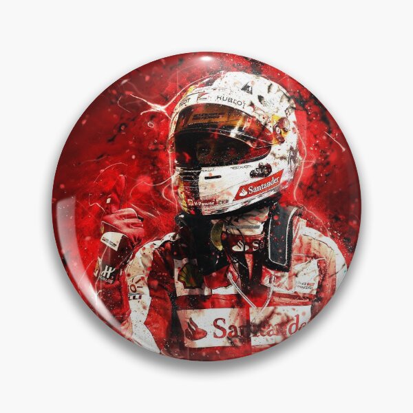 "Sebastian Vettel Merch" Pin for Sale by ClothesnMore | Redbubble