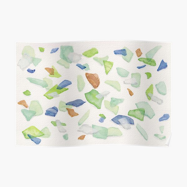 "Sea Glass" Poster for Sale by elianarosedsign | Redbubble