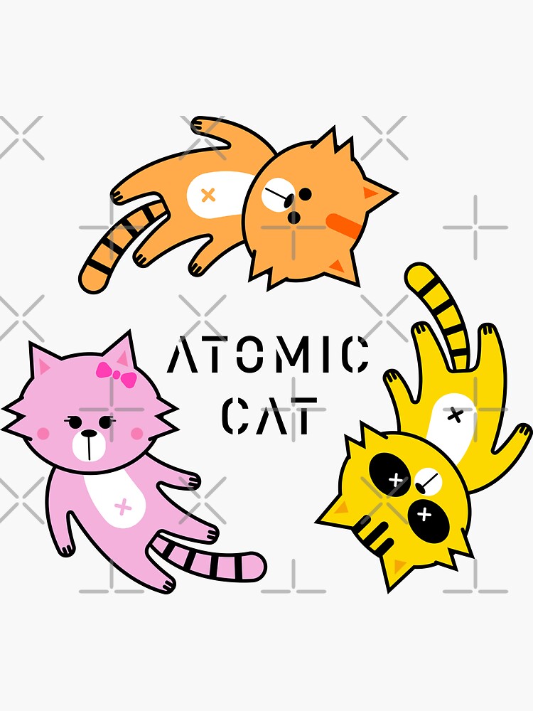 "ATOMIC CATS" Sticker by Gore30 | Redbubble