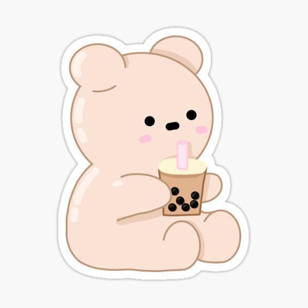 "Boba Bear" Sticker for Sale by g-r-a-s-s | Redbubble