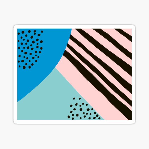 "Mid-Century Abstract Painting - Blue and Black" Sticker for Sale by ...