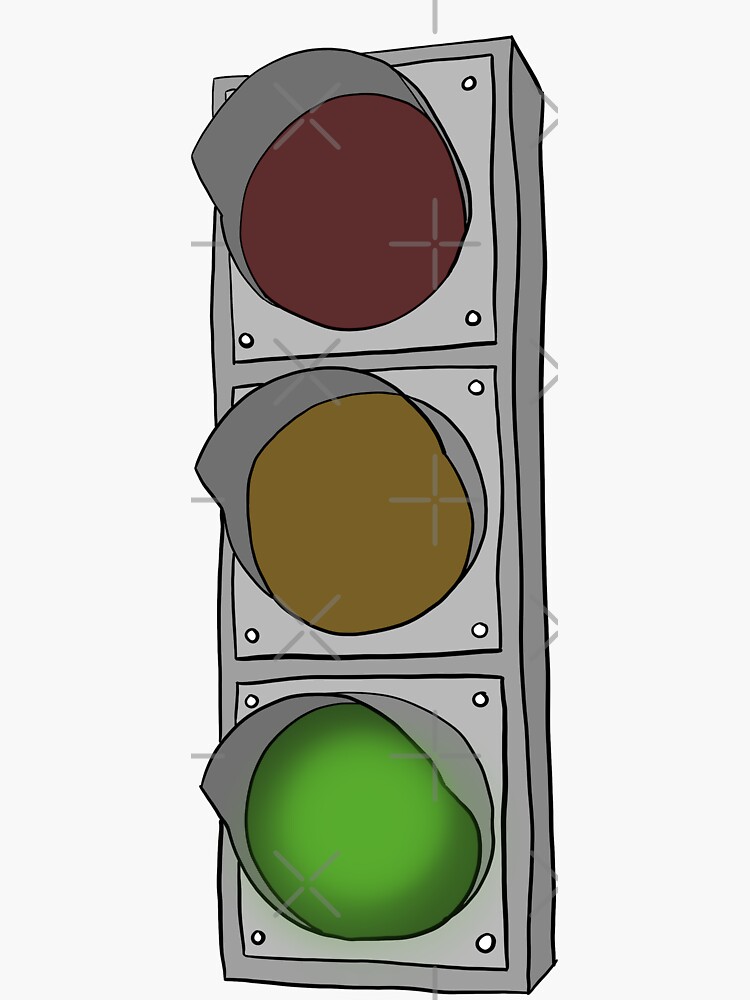 "Green Traffic Light" Sticker for Sale by Rocket-To-Pluto | Redbubble