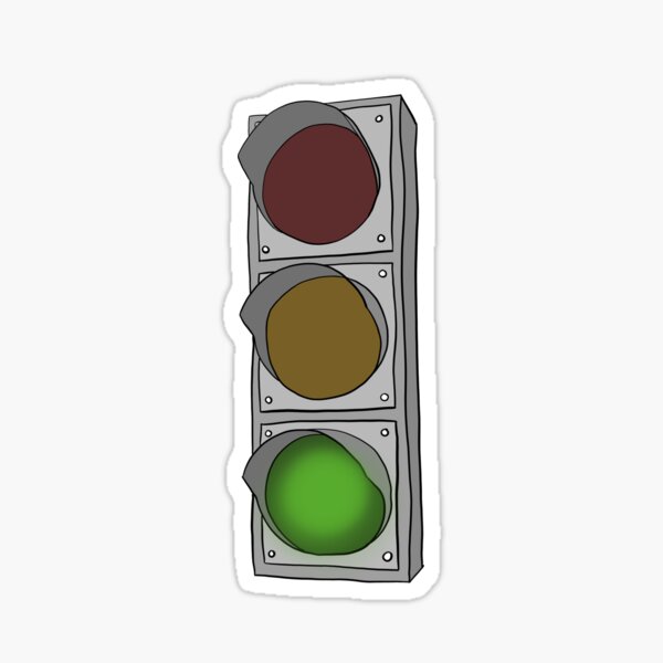 "Green Traffic Light" Sticker for Sale by Rocket-To-Pluto | Redbubble