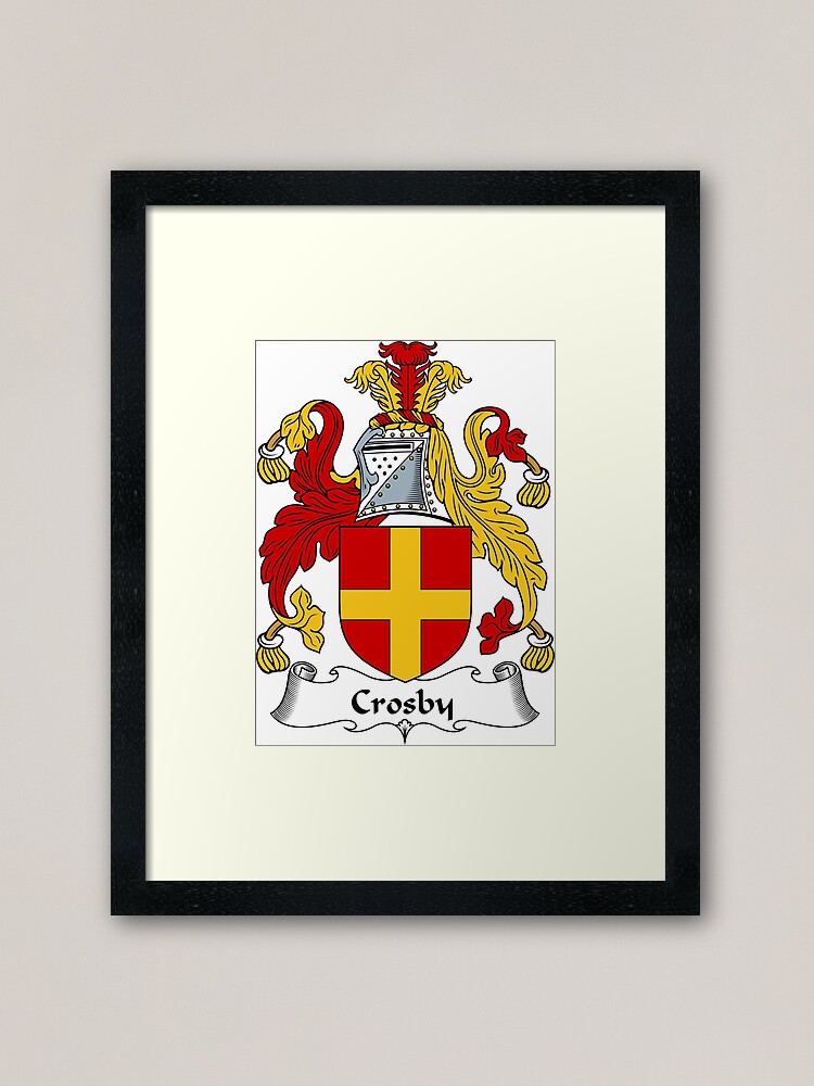 "Crosby Coat of Arms / Crosby Family Crest" Framed Art Print for Sale ...