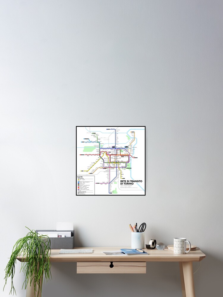 "Turin Transit Map" Poster by Sergio Mejía | Redbubble
