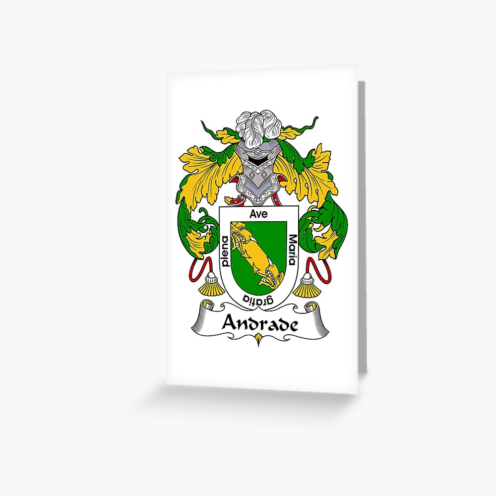 "Andrade Coat of Arms/ Andrade Family Crest" Greeting Card for Sale by ...