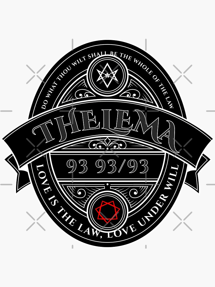 "The Law of Thelema" Sticker for Sale by BrimstoneApp | Redbubble