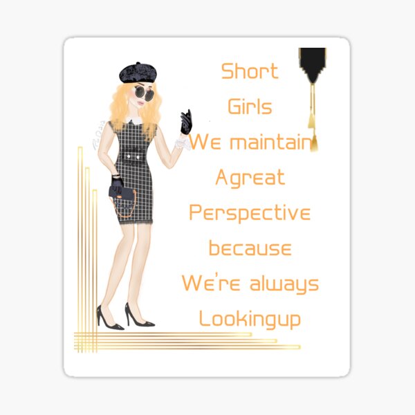 "Short girls" Sticker for Sale by RuqaiaShop | Redbubble