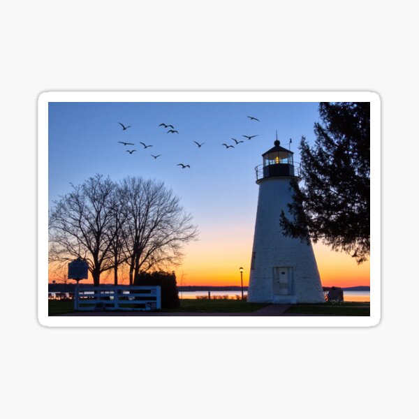 "Early Sun Rising Concord Point Lighthouse" Sticker for Sale by ...