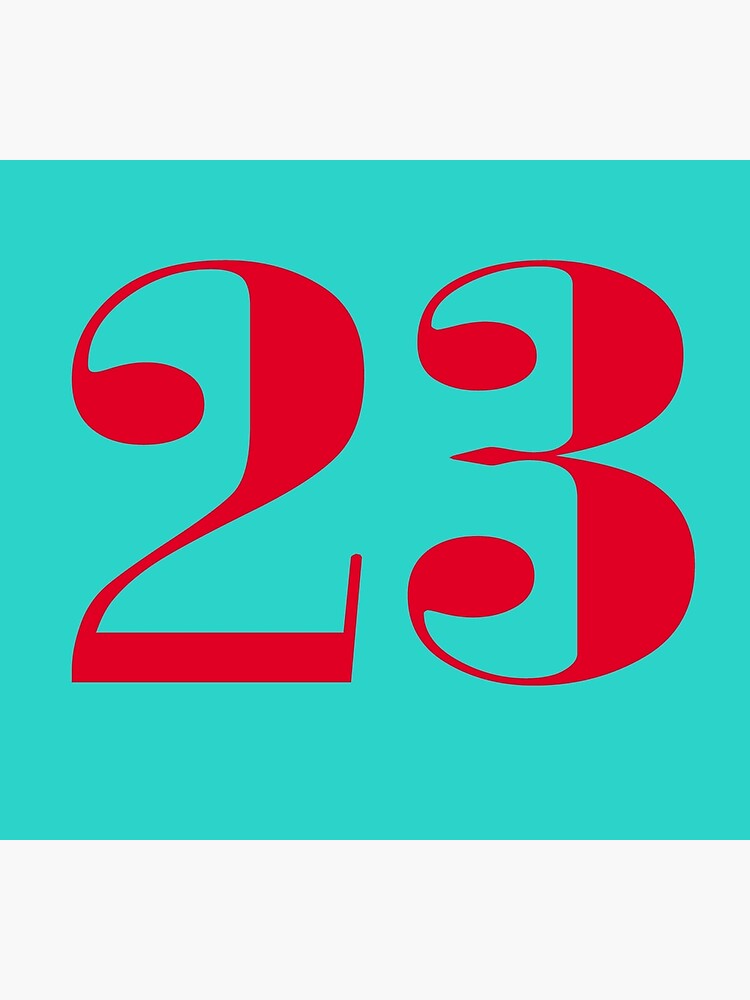 "NUMBER ---- 23 IN RED COLOR" Poster by solgel47 | Redbubble